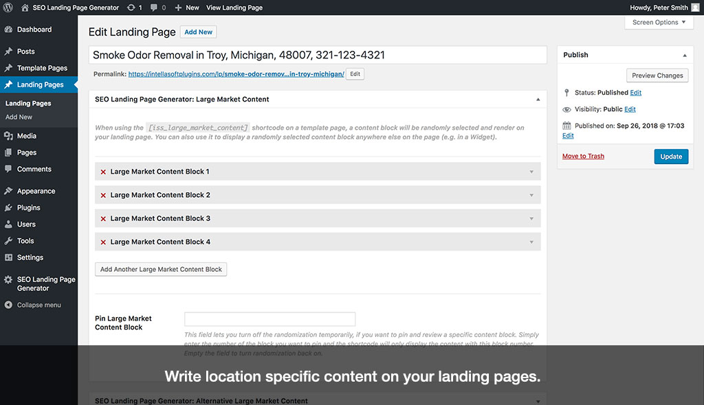 SEO Landing Page Generator – IntellaSoft Plugins