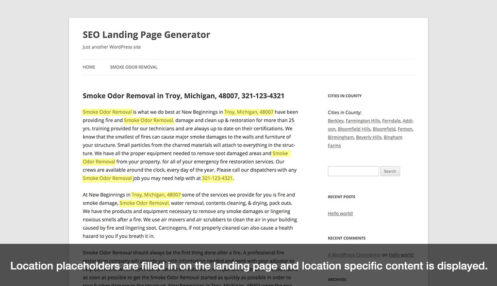 SEO Landing Page Generator – IntellaSoft Plugins