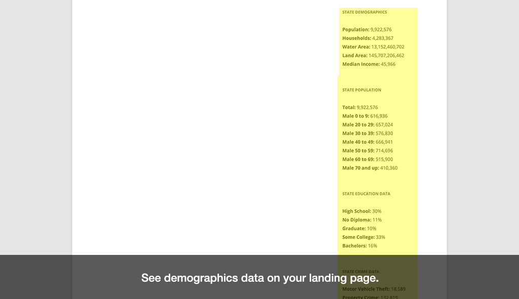 SEO Landing Page Generator Demographics Add-on – IntellaSoft Plugins